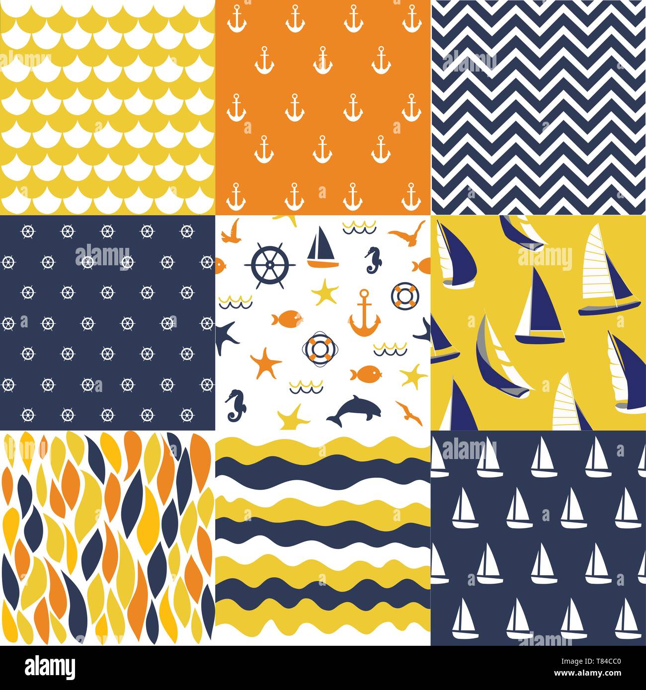 Seamless pattern dolphin marine Stock Vector Images - Alamy