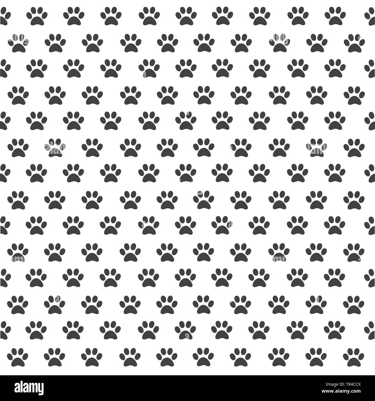 Seamless animal pattern paw Black and White Stock Photos & Images - Alamy