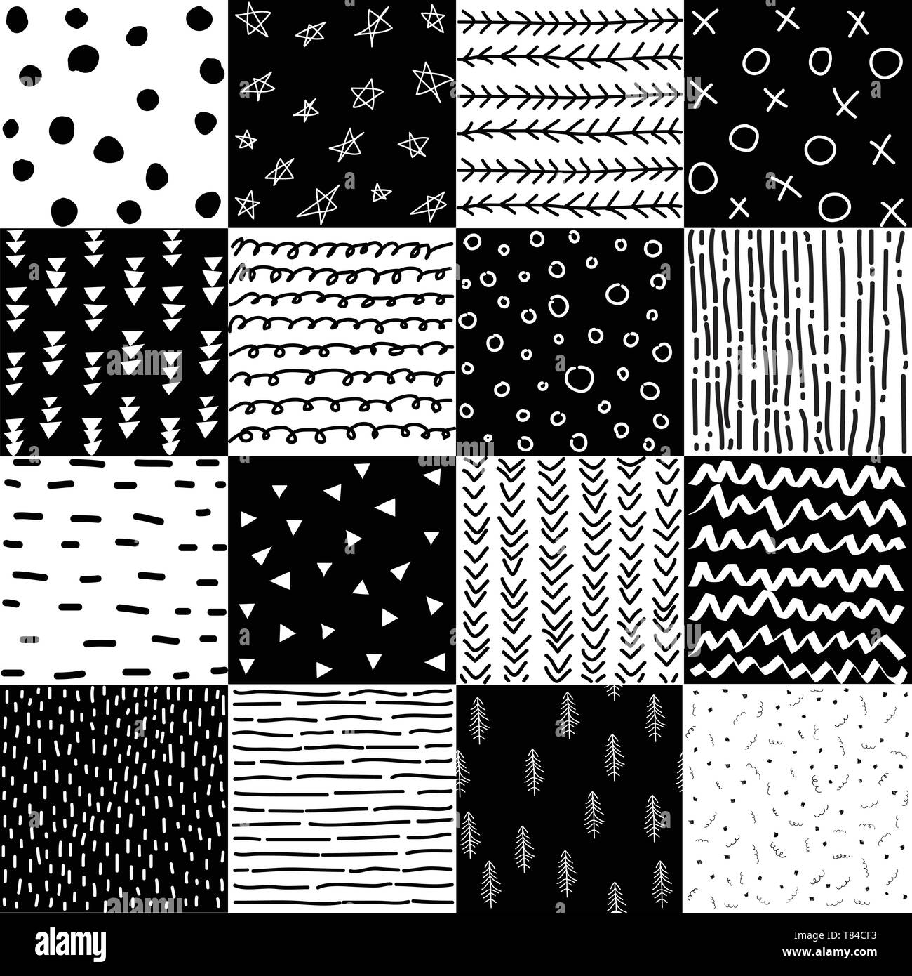 Hand drawn geometric patterns, abstract digital papers, abstract ...