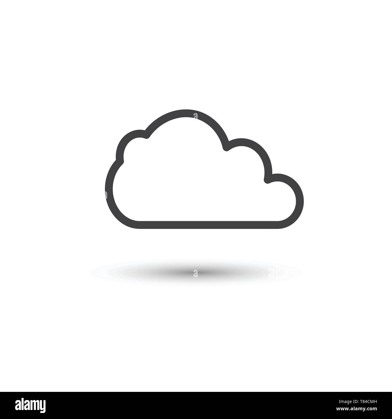 Weather clouds isolated flat Black and White Stock Photos & Images - Alamy