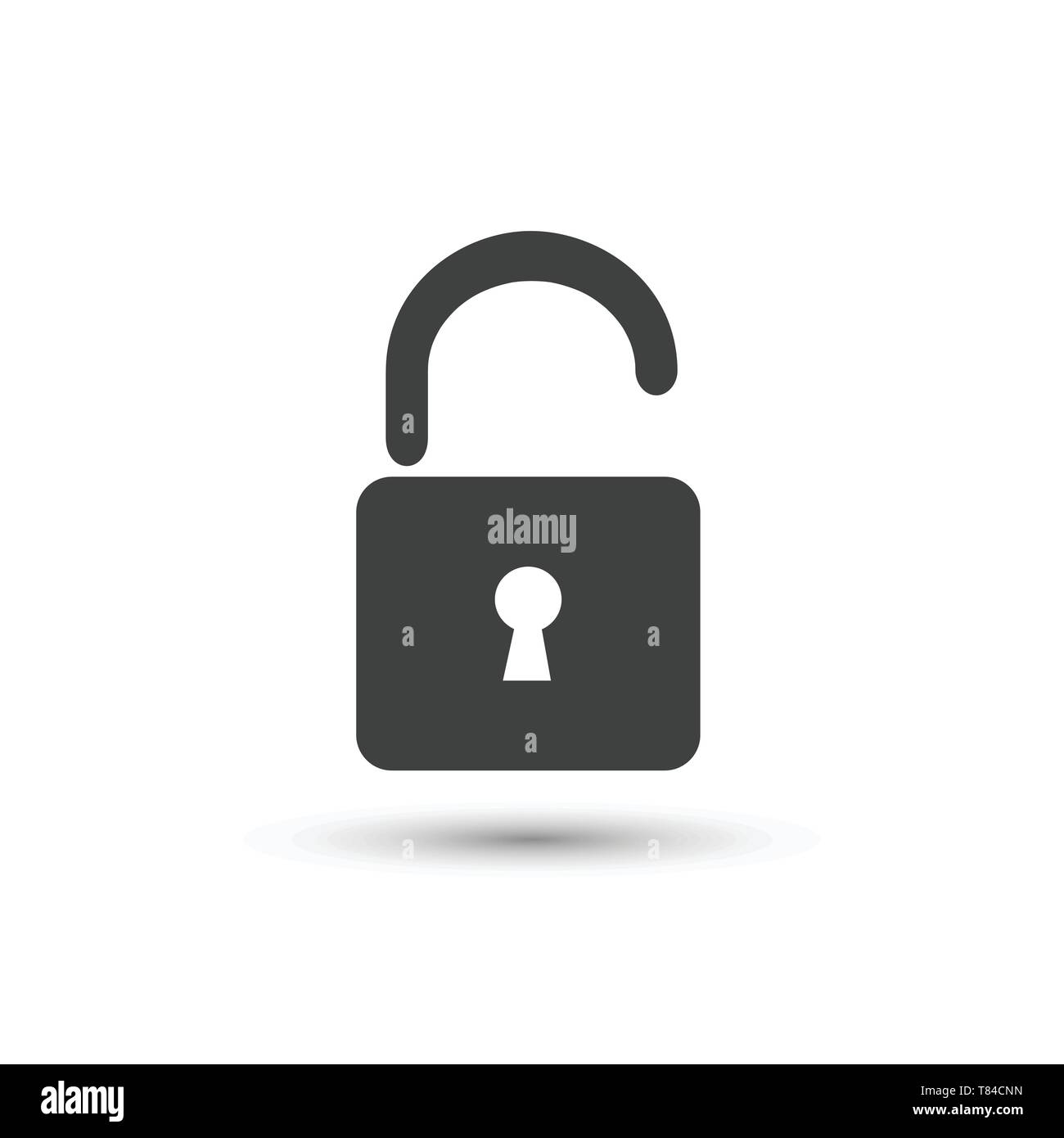 Vector unlock icon on the white background Stock Vector Image & Art - Alamy