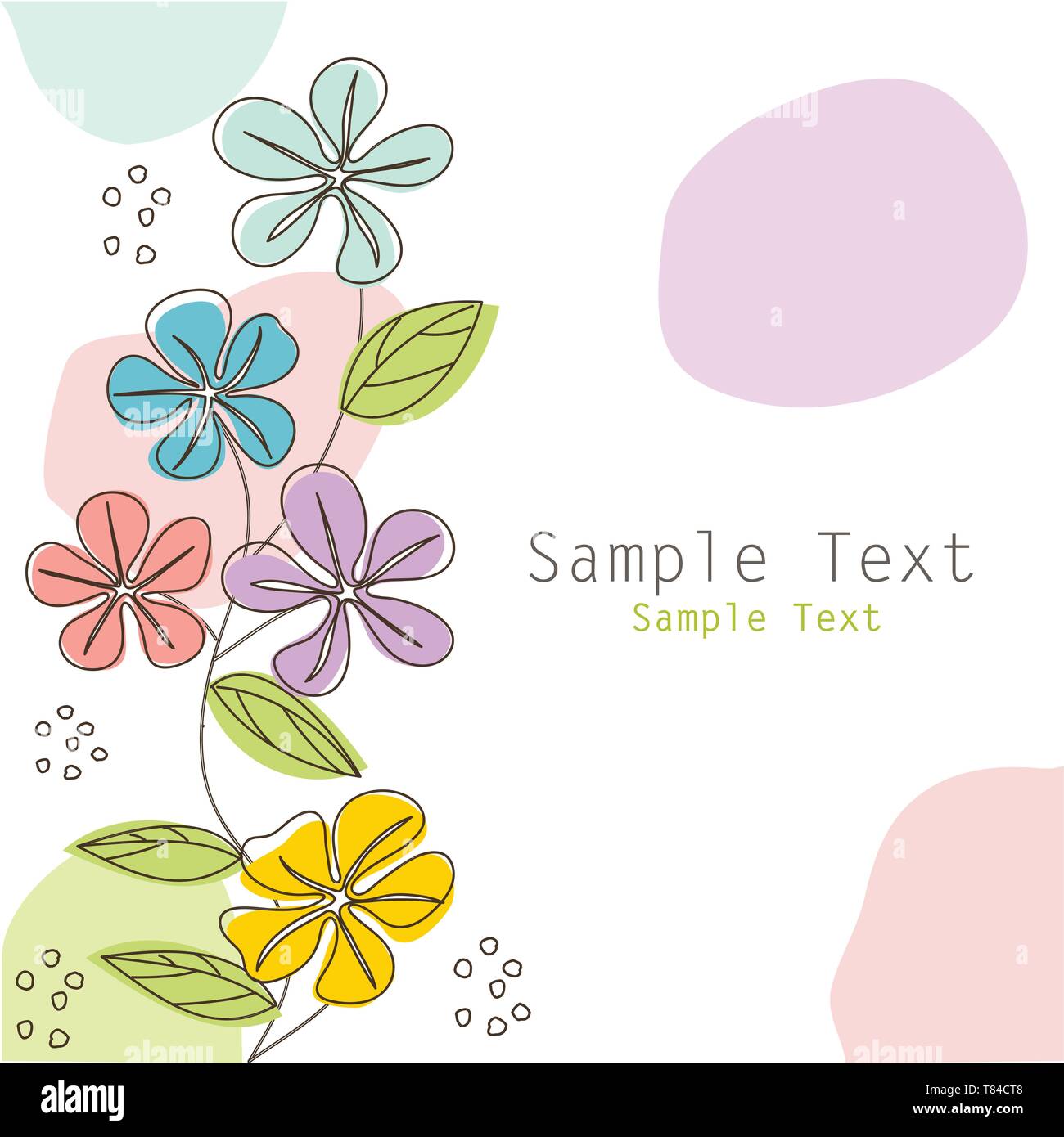 Floral greeting card, postcard Stock Vector Image & Art - Alamy
