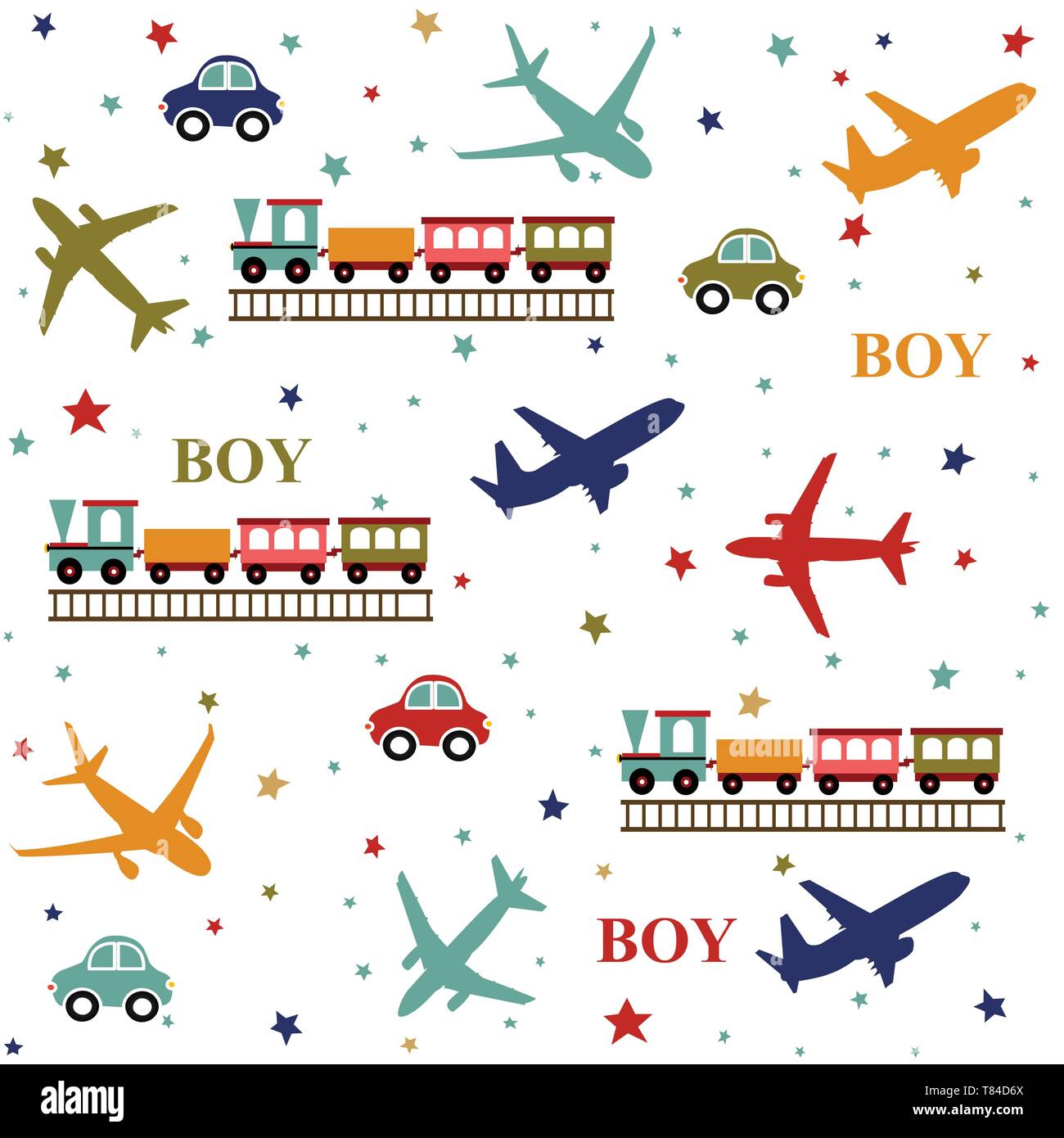 Cute Baby Boy Background Pattern