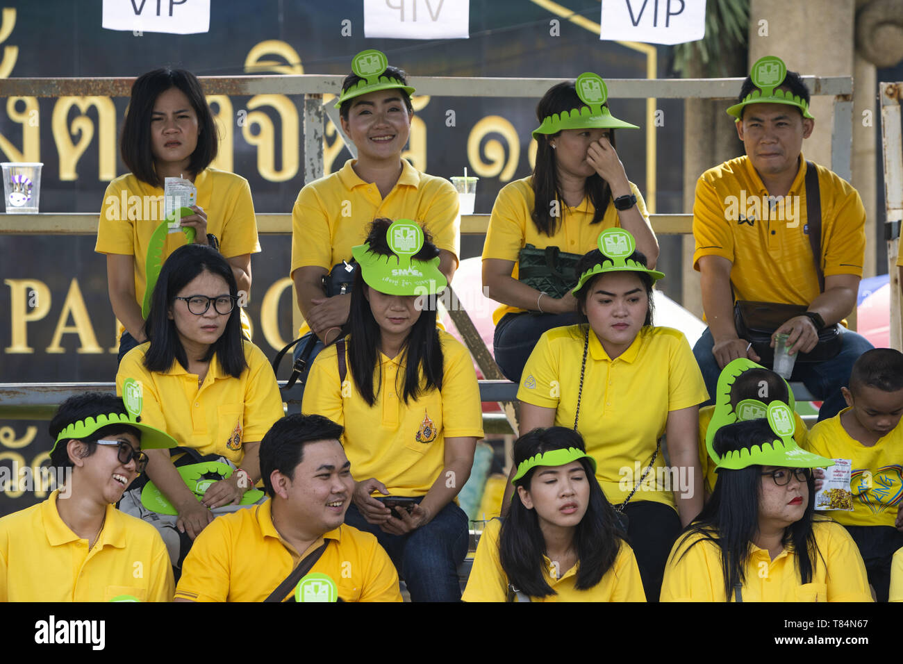 Yasothon, Yasothon, Thailand. 11th May, 2019. Participants get ready to take part in the parade ...