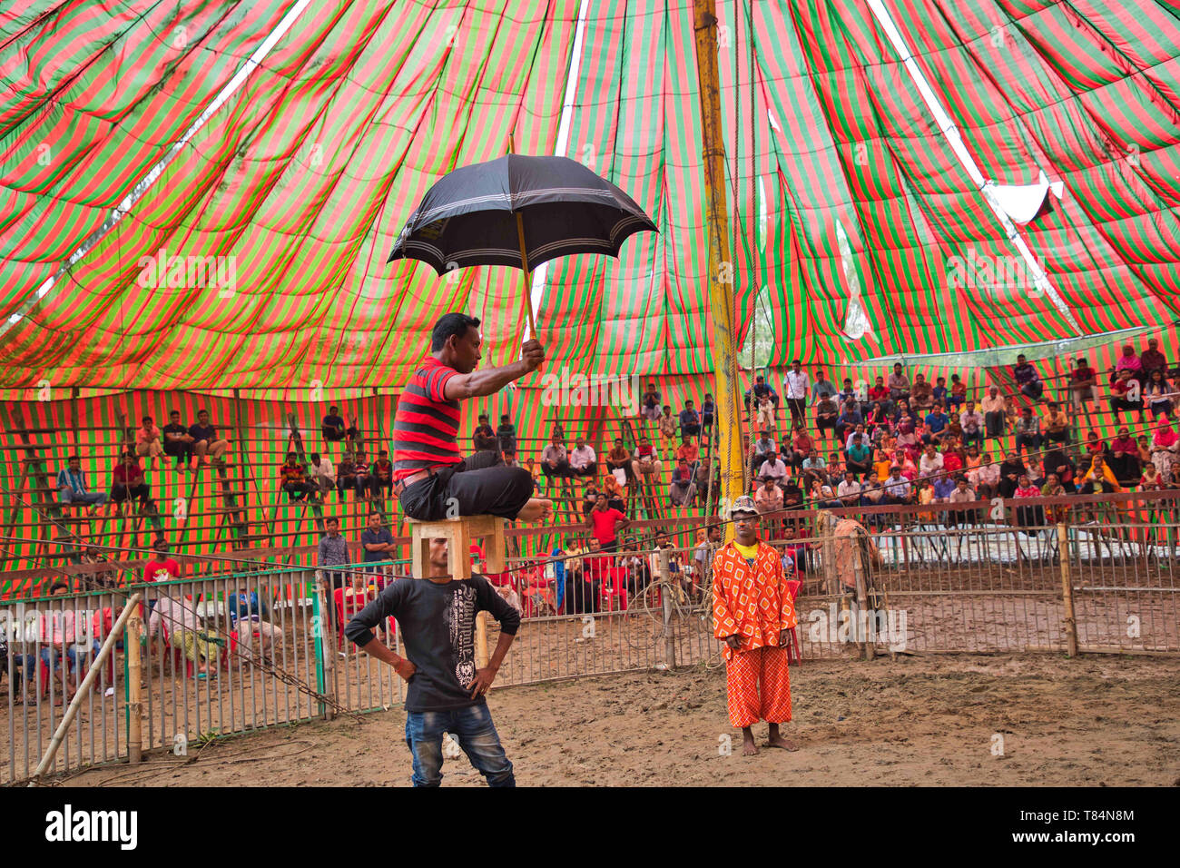 April 4, 2019 - Joypurhat, Bangladesh - Troop members seen performing ...