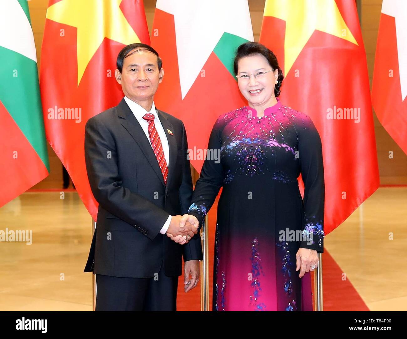 Hanoi, Vietnam. 11th May, 2019. Chairwoman of the Vietnamese National ...