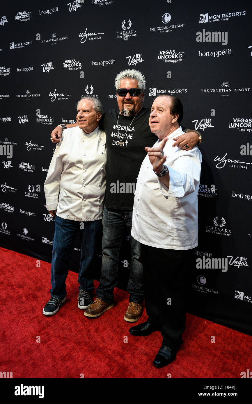 Las Vegas, NV, USA. 10th May, 2019. Greg Sherry, Guy Fieri, Marc Sherry ...