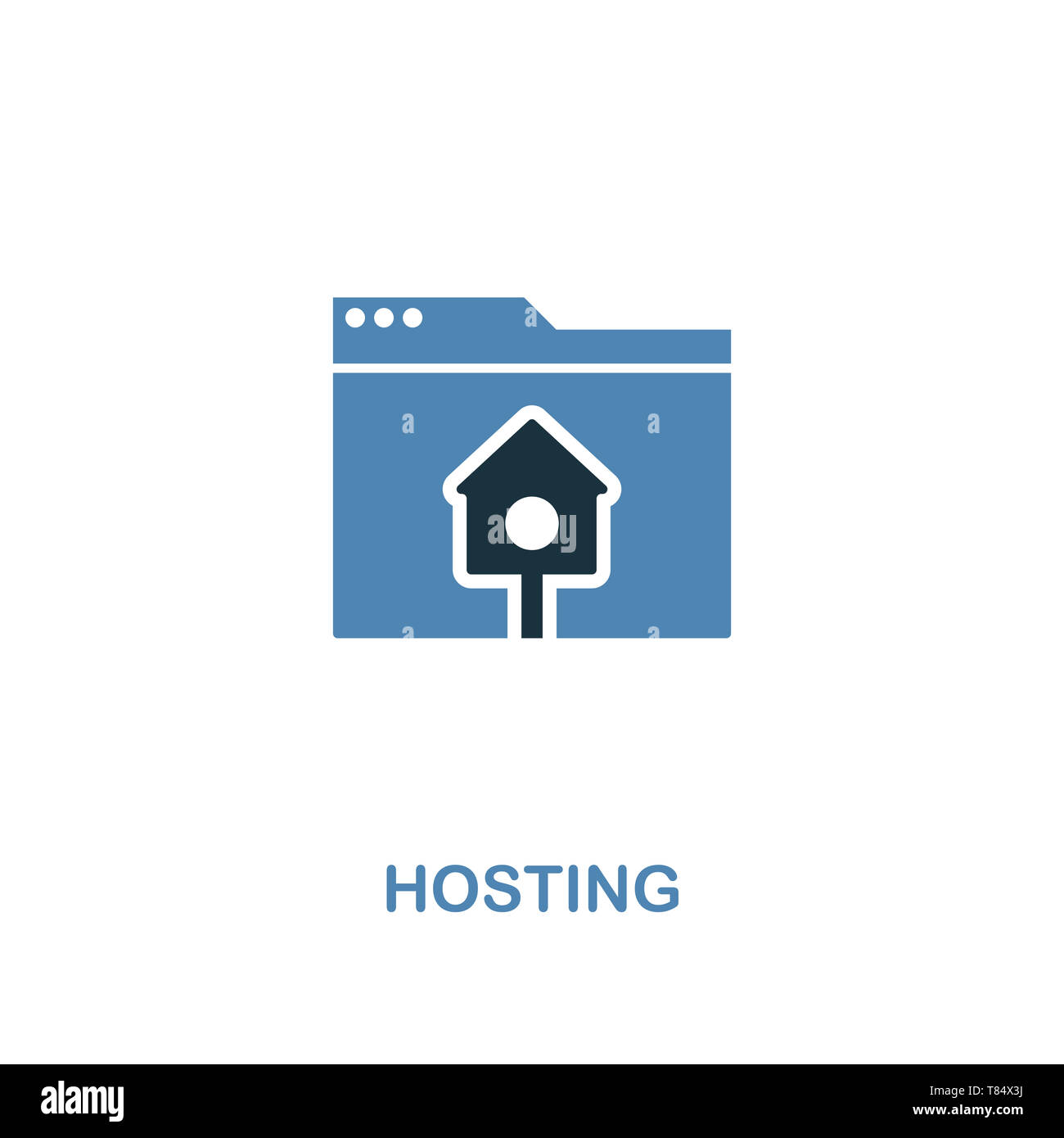 Hosting creative icon in two colors. Premium style design from web ...