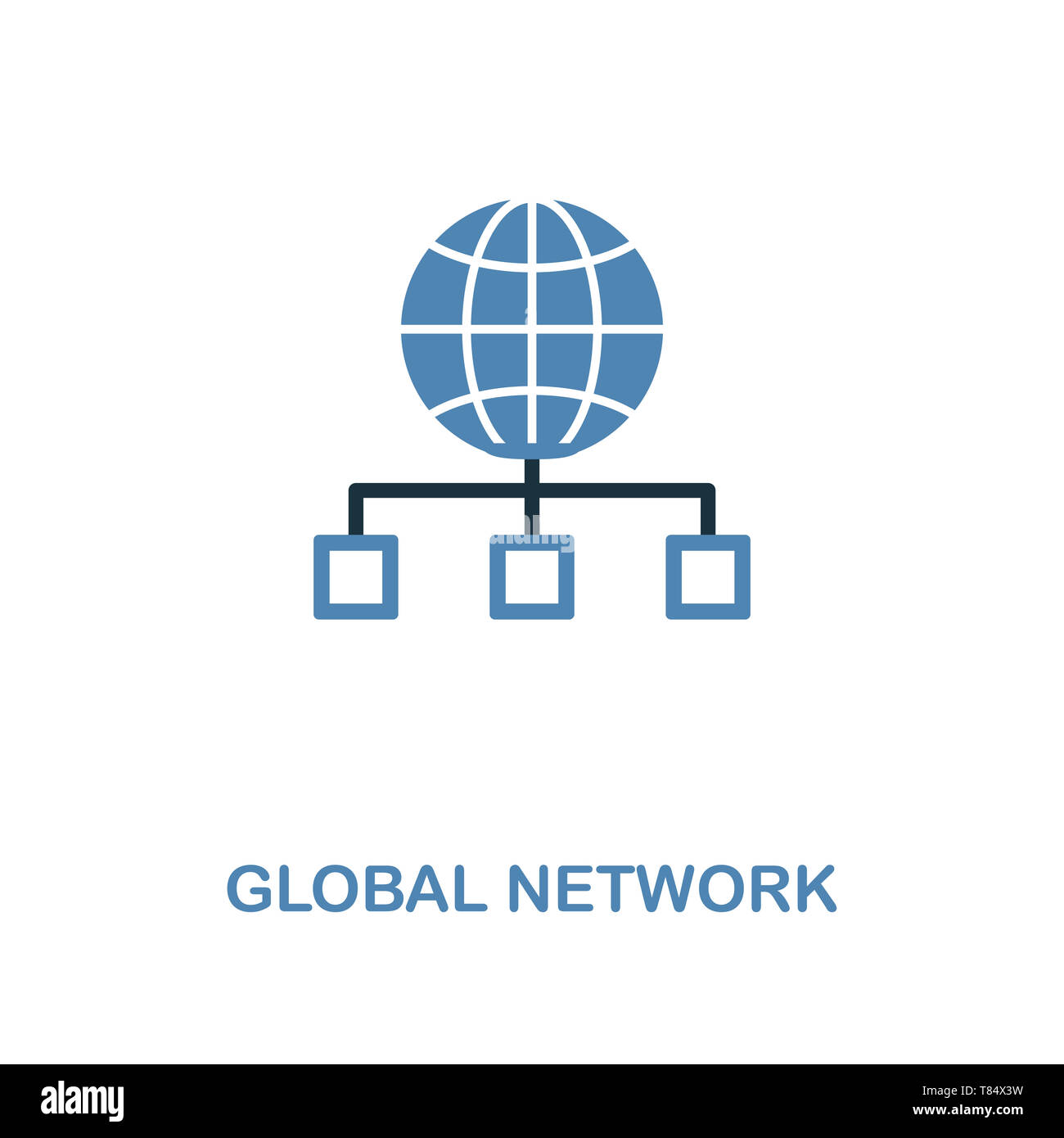 Global Network creative icon in two colors. Premium style design from web development icons ...