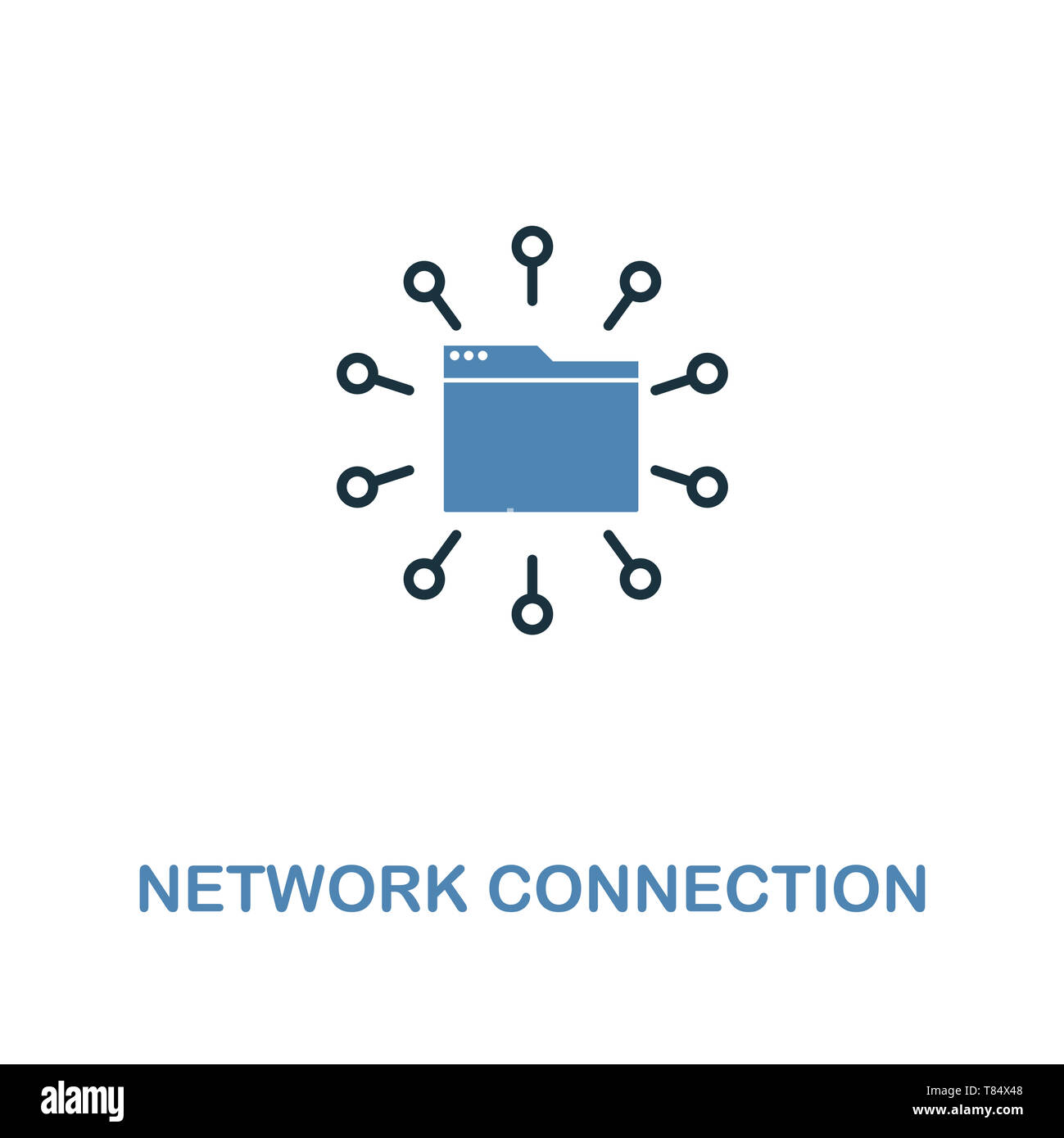 Network Connection creative icon in two colors. Premium style design from web development icons ...