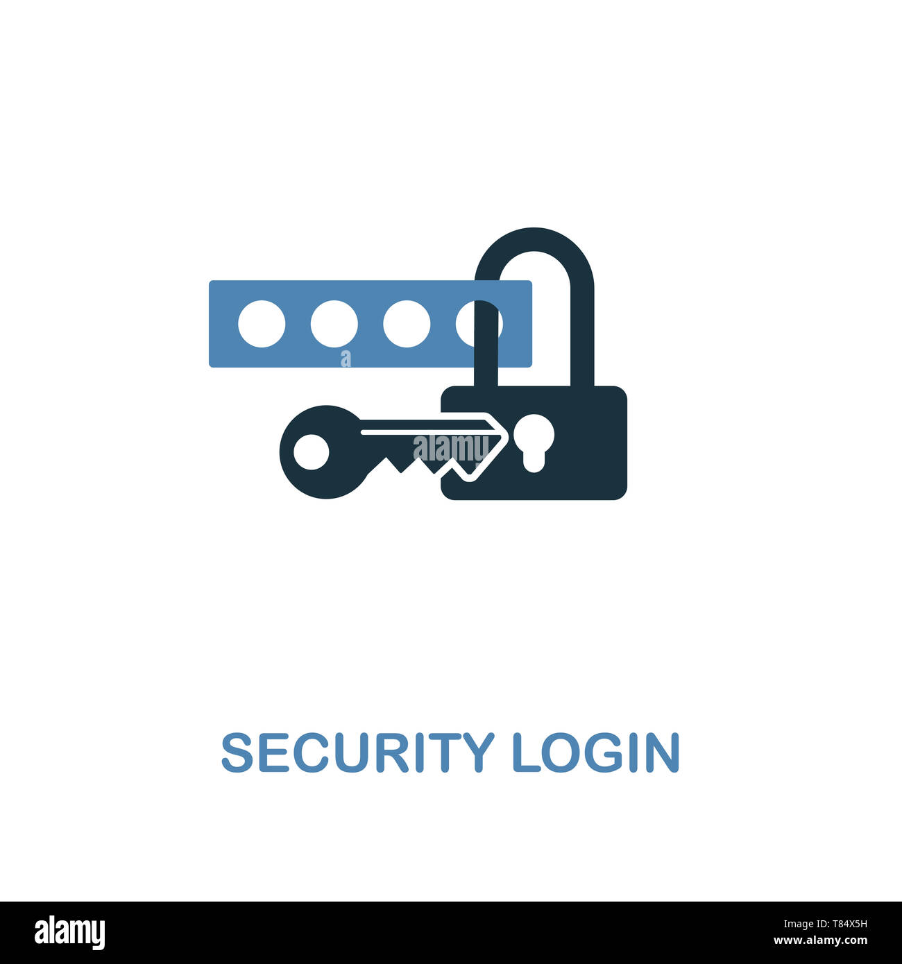 Security Login creative icon in two colors. Premium style design from ...