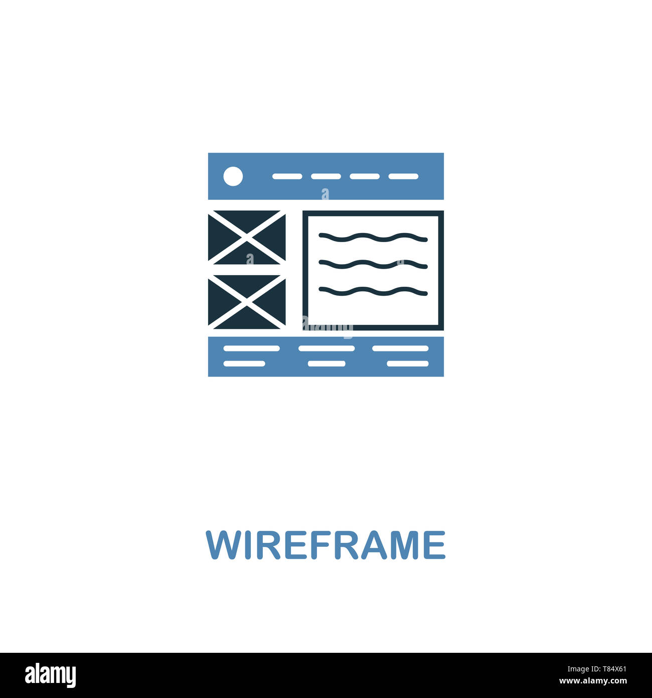 Wireframe creative icon in two colors. Premium style design from web ...