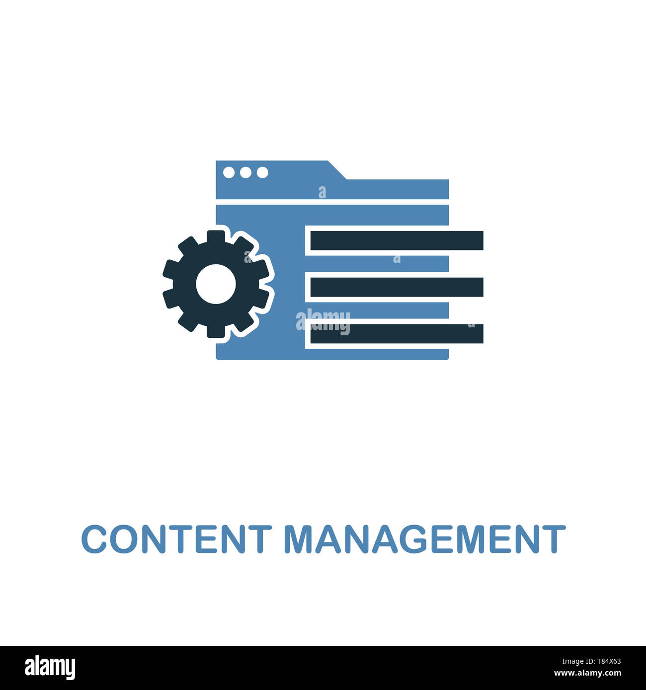 Content Management creative icon in two colors. Premium style design ...