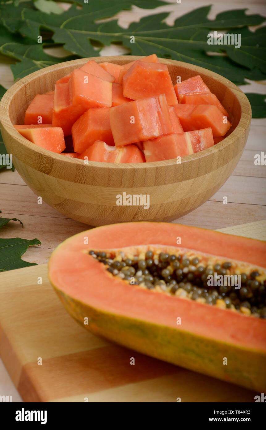 Papaya, tropical fruits Stock Photo - Alamy
