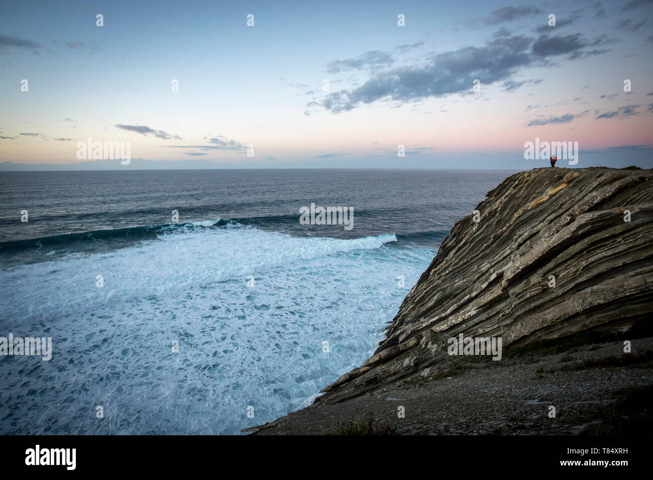 Landscape of the Basque country (south-western France): the coast of ...