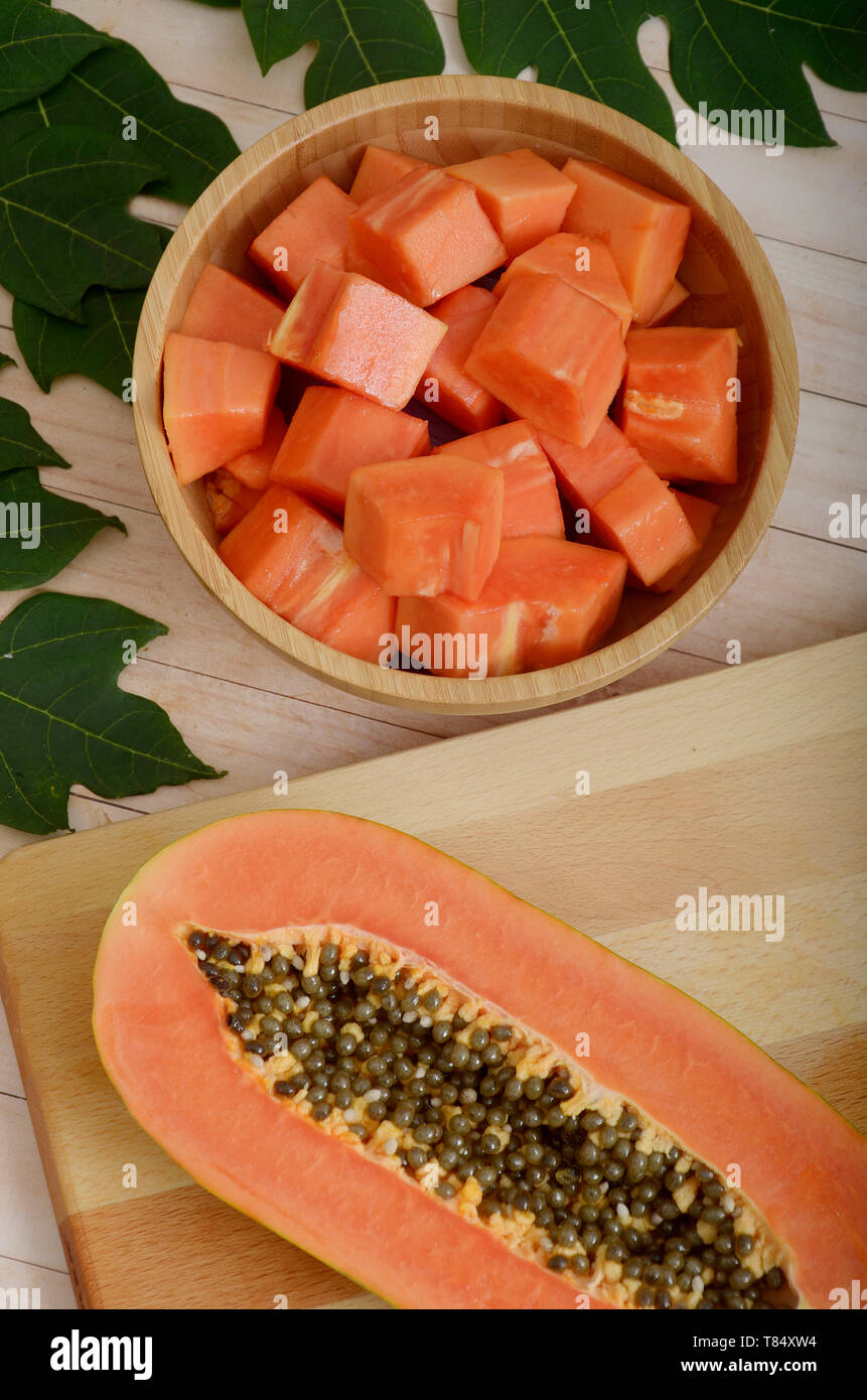 Papaya, tropical fruits Stock Photo - Alamy