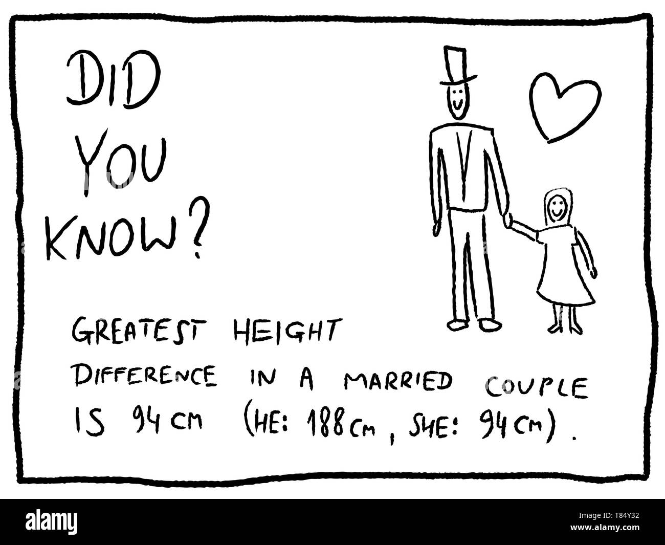 Couple height difference Cut Out Stock Images & Pictures - Alamy