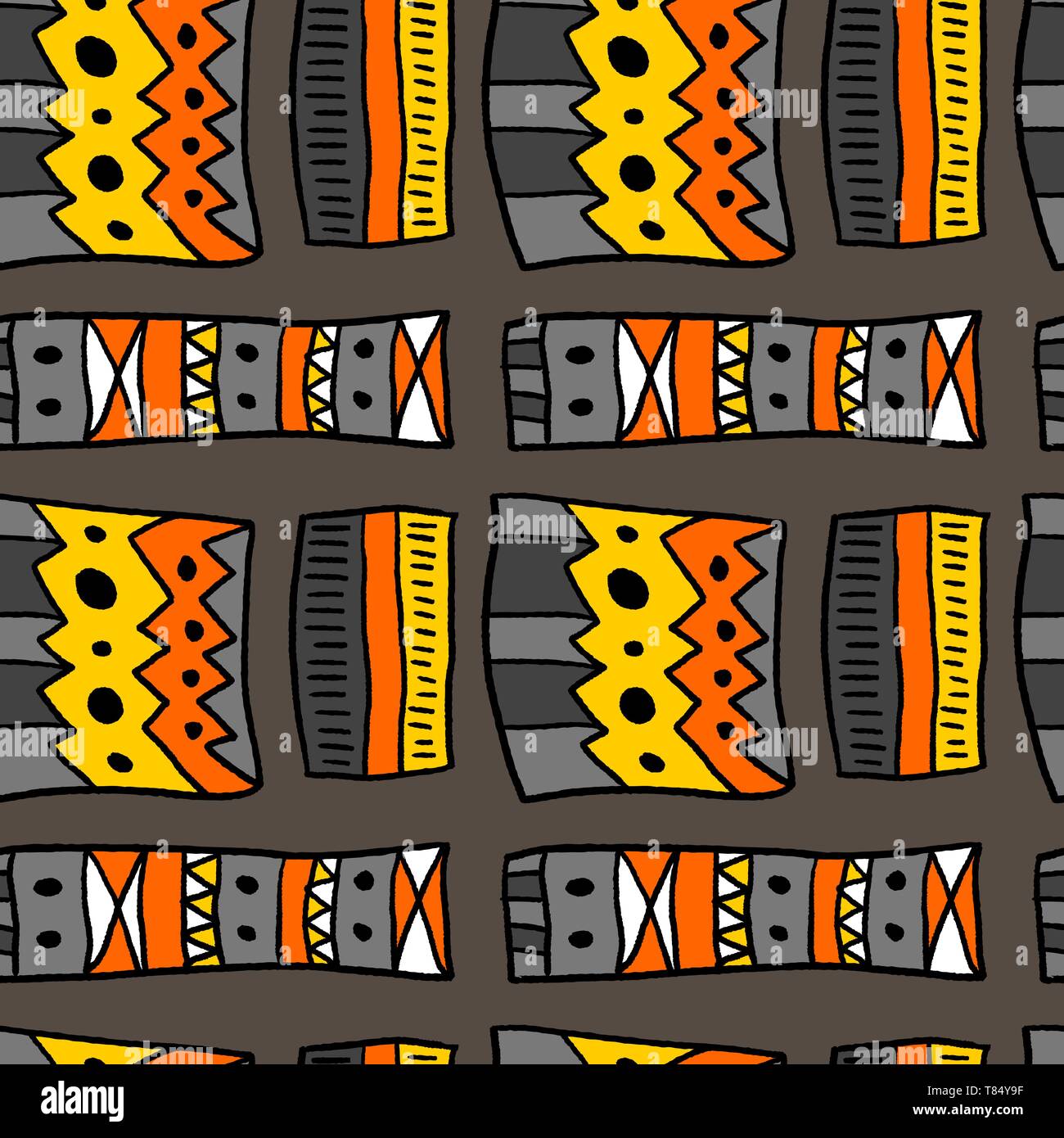 African pattern - artistic fabric material texture. Seamless background ...