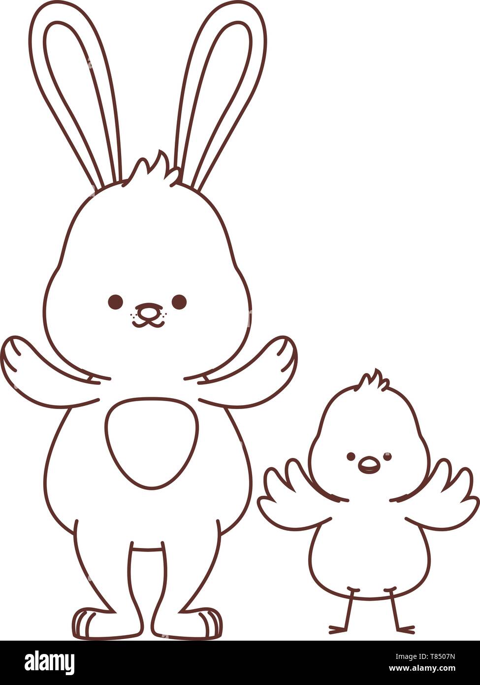 Happy farm animals outline Stock Vector Image & Art - Alamy