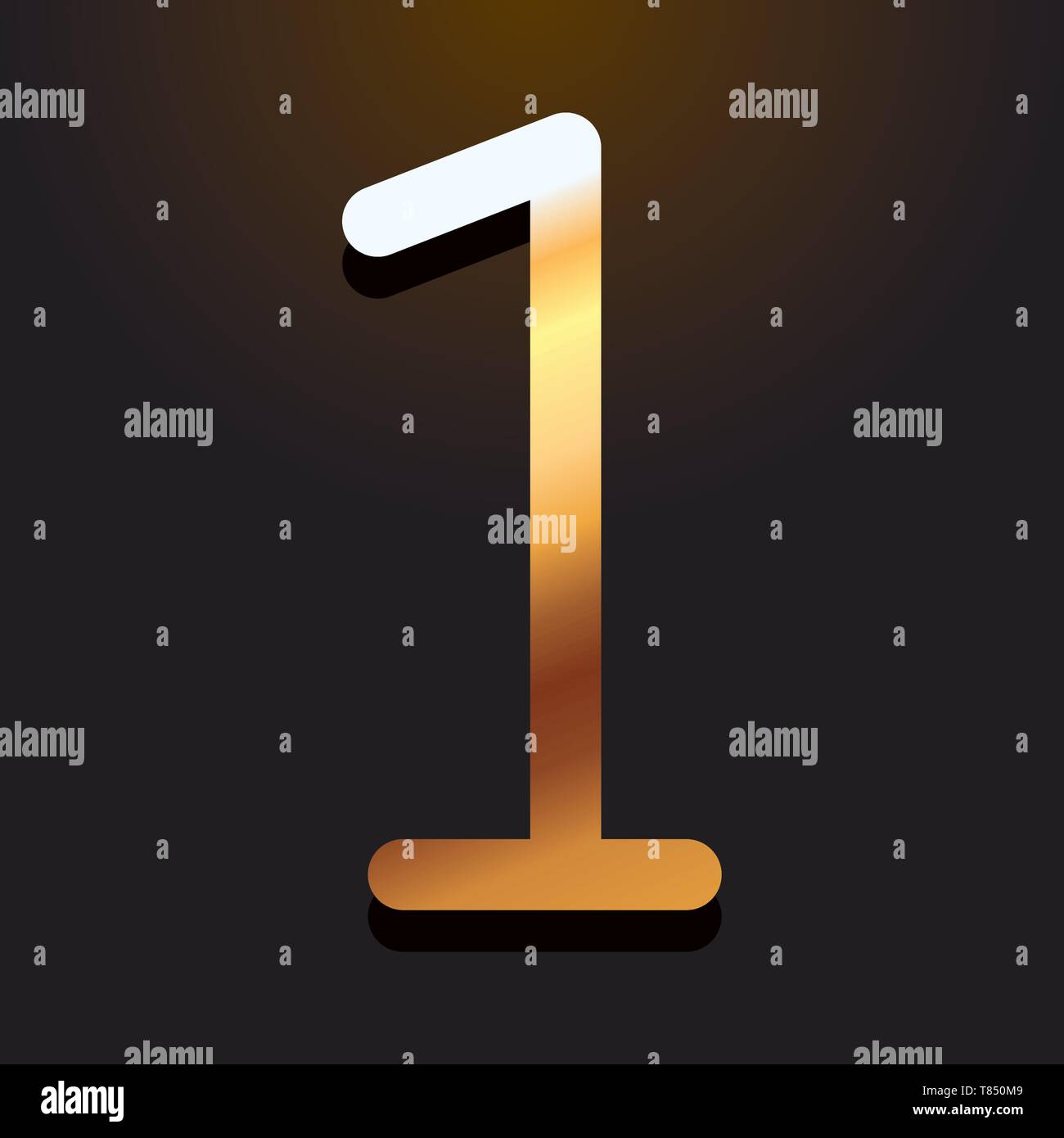 one number gold font Stock Vector Image & Art - Alamy