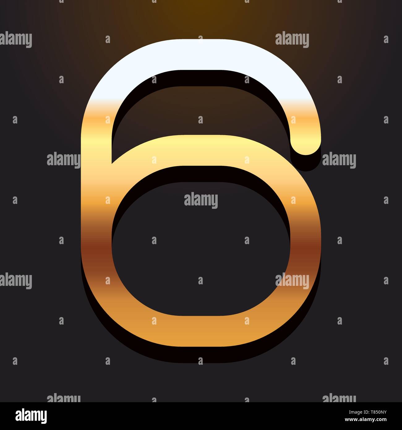 six number gold font Stock Vector Image & Art - Alamy