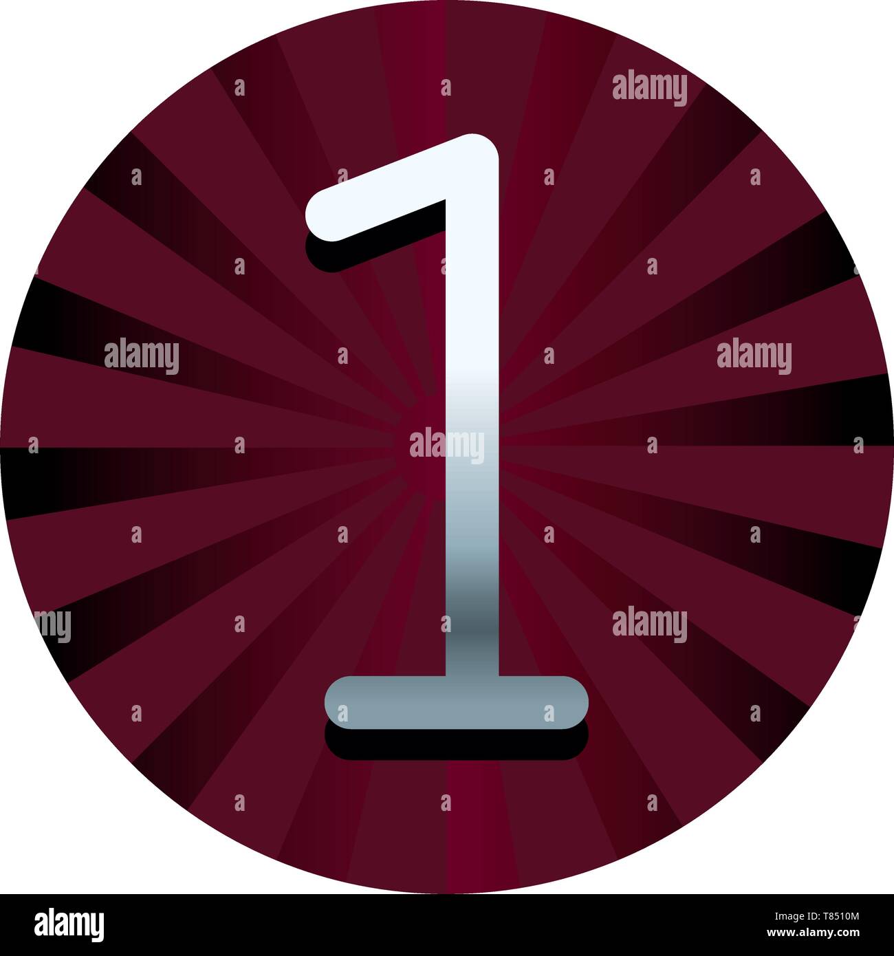 One number in red round symbol Stock Vector Image & Art - Alamy