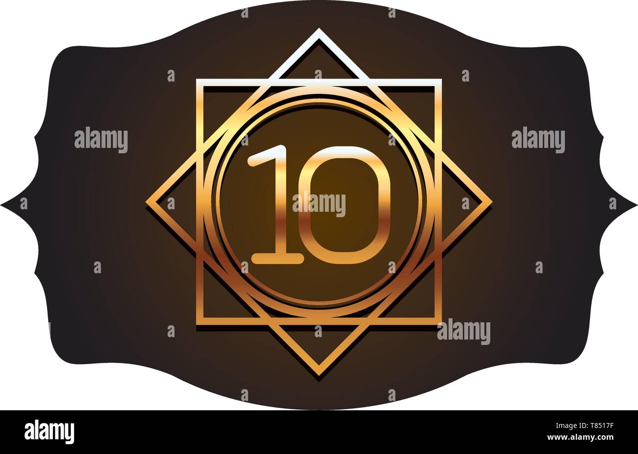 ten number font Stock Vector Image & Art - Alamy