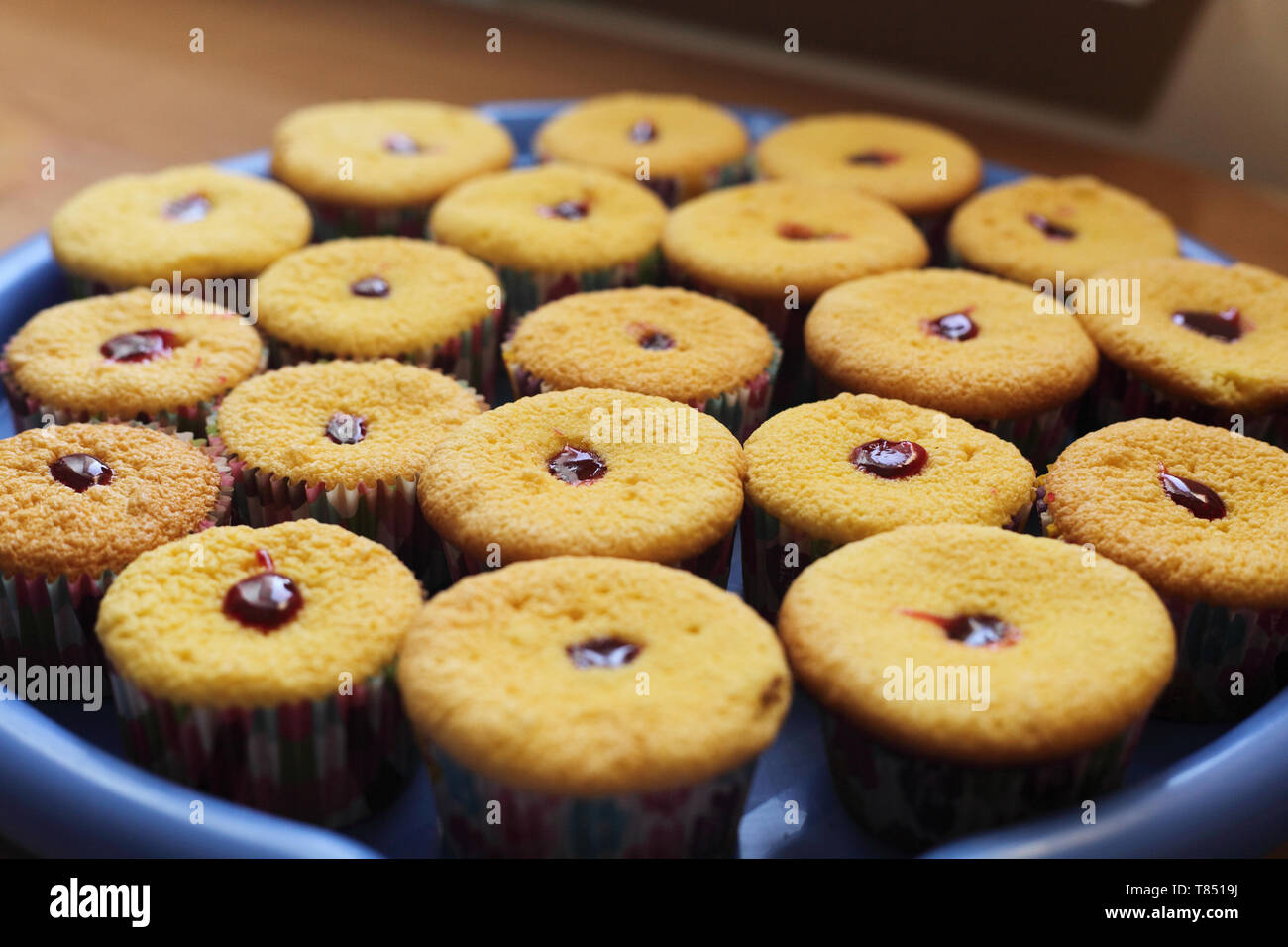 muffin with jam. Birthday Party Stock Photo - Alamy
