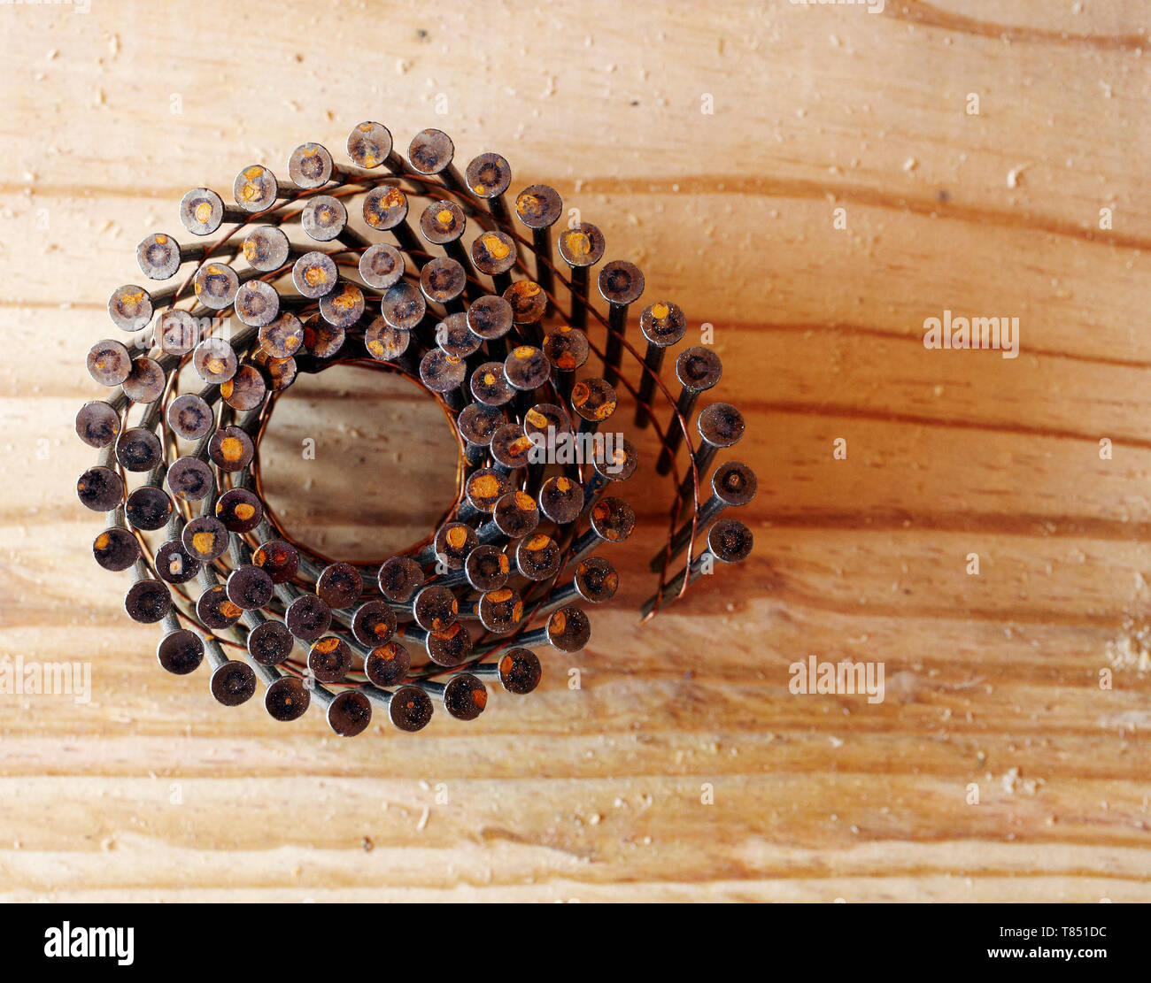 Coiled Framing Nails Stock Photo - Alamy