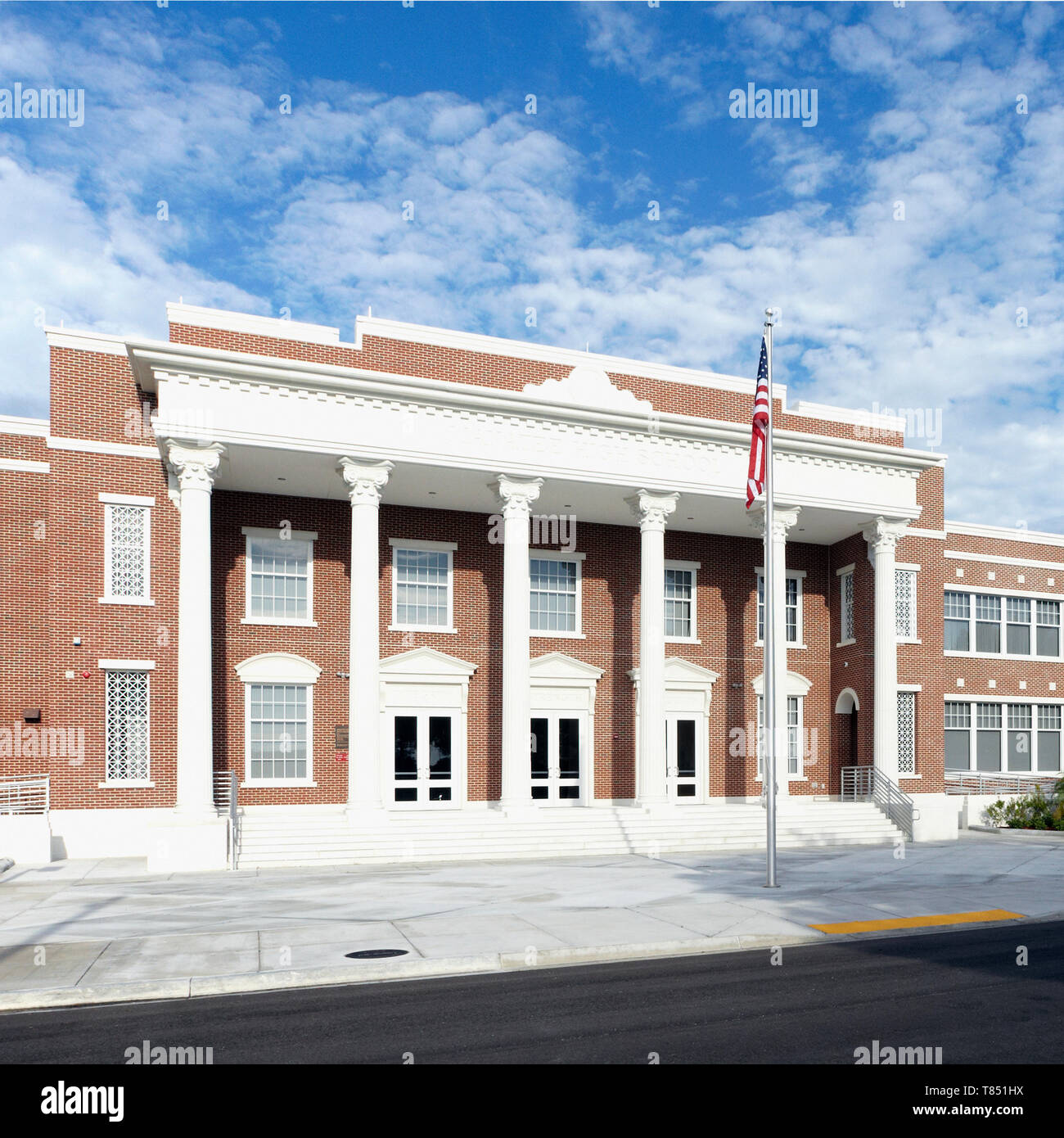 Front Entrance to a High School Stock Photo - Alamy