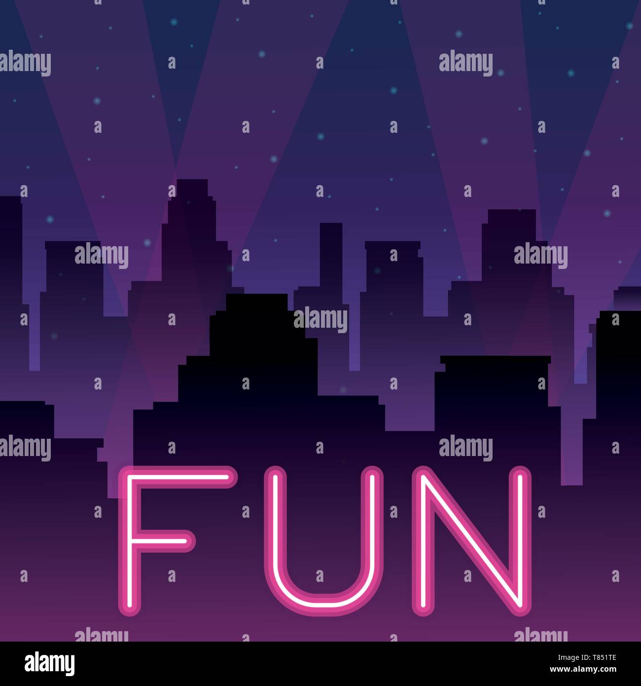fun neon advertising Stock Vector Image & Art - Alamy