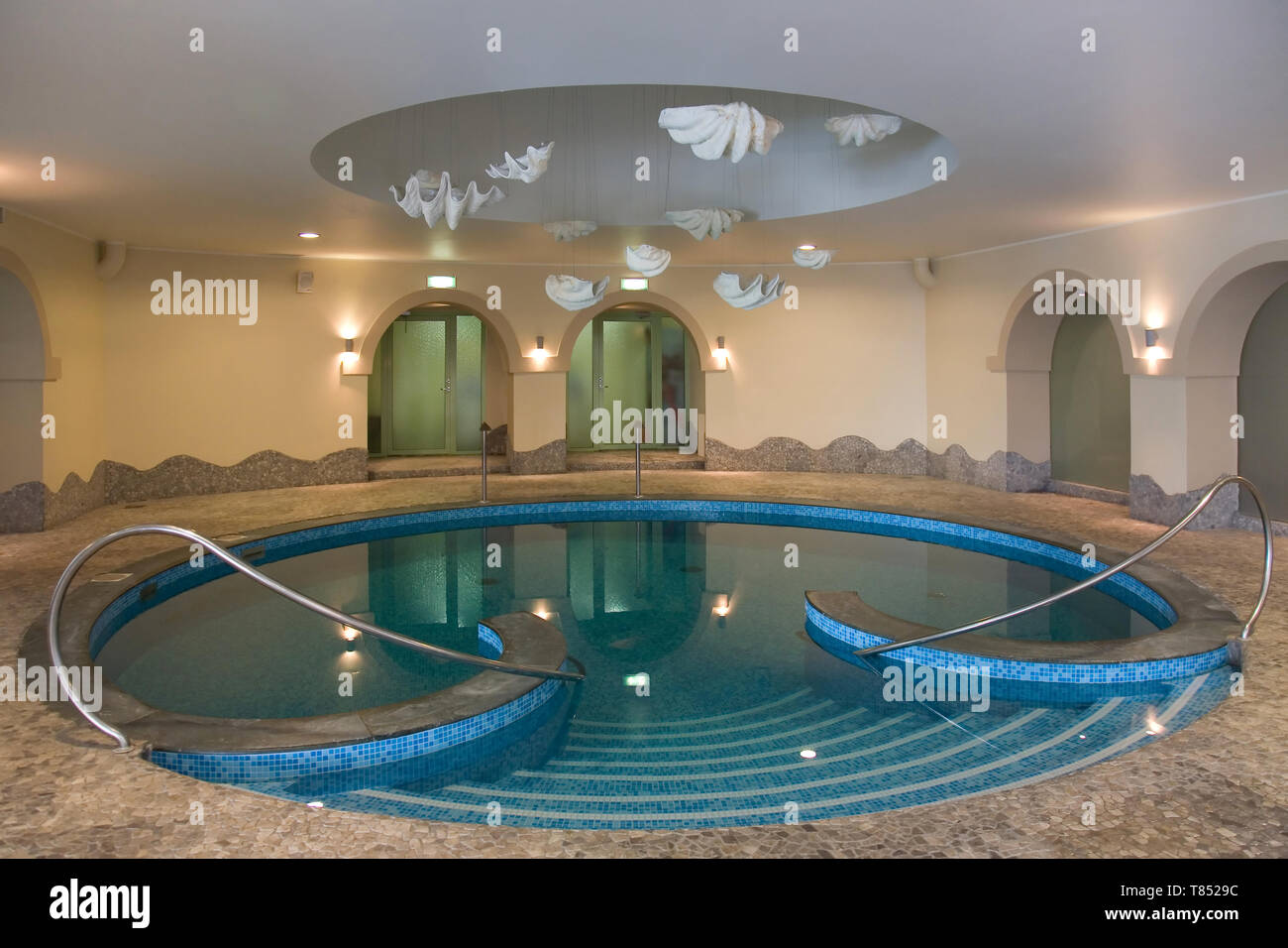 Upscale Circular Spa Pool Stock Photo - Alamy