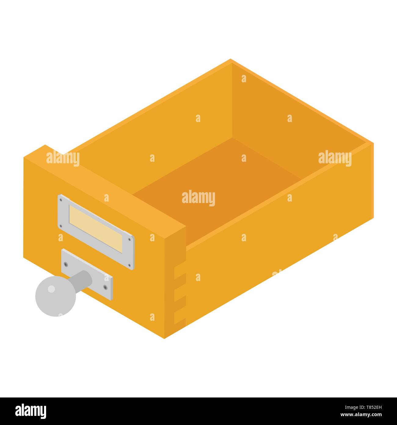 Empty filing cabinet drawer, business administration and data storage ...