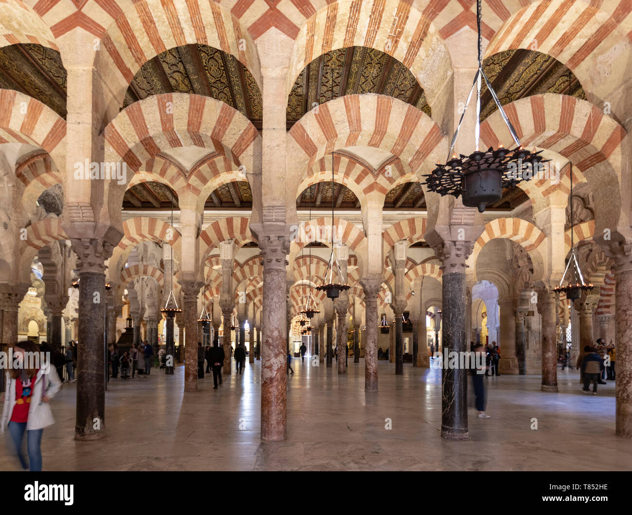 Arcaded hypostyle hall, with 856 columns of jasper, onyx, marble ...