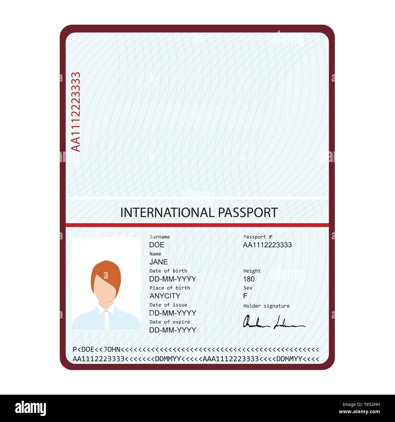 Passport Page Template