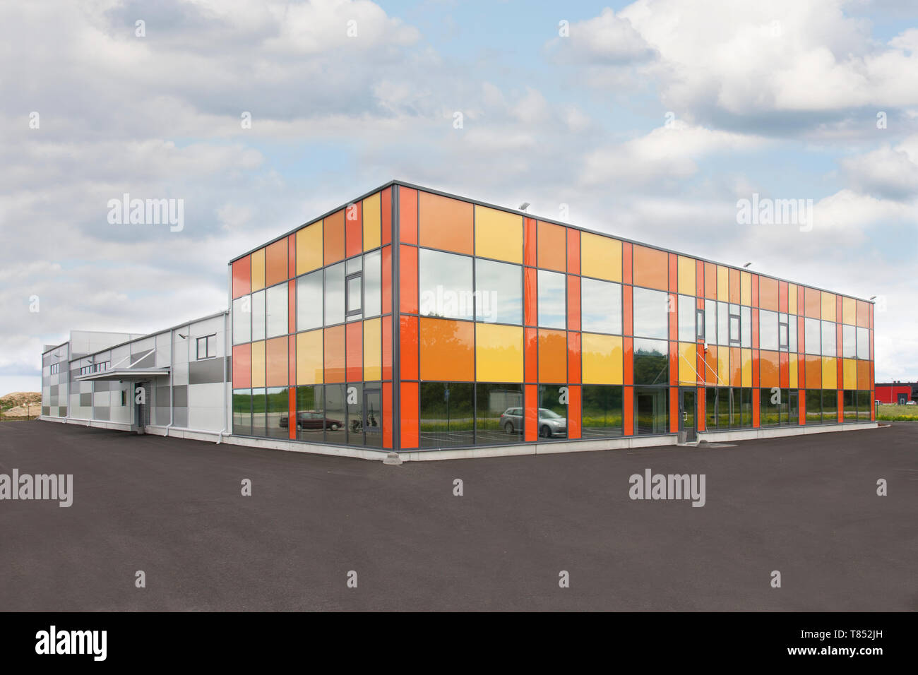 Colorful Production Plant Exterior Stock Photo - Alamy