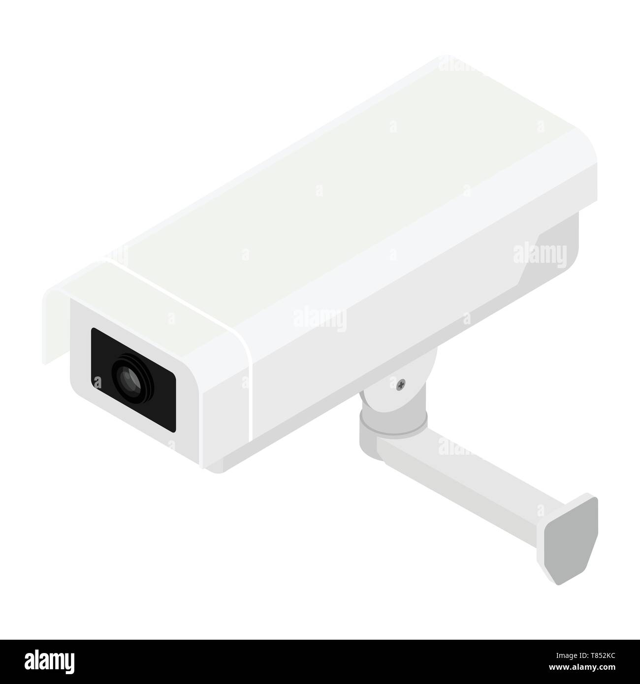White security surveillance camera isometric view Stock Vector Image ...