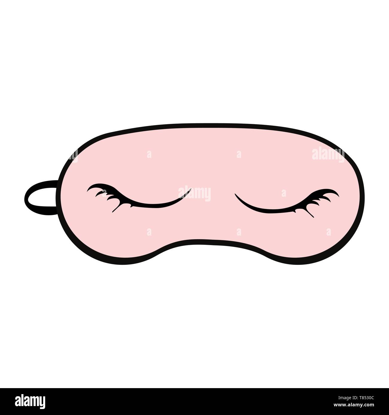 Sleeping eye mask isolated on white background Stock Vector Image & Art ...