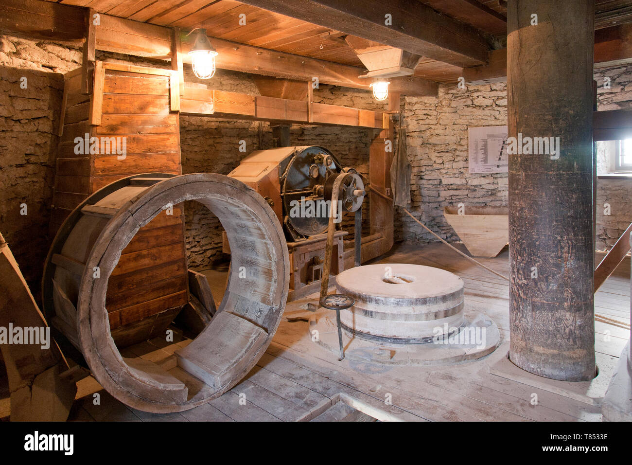 Old Windmill Interior Stock Photo - Alamy