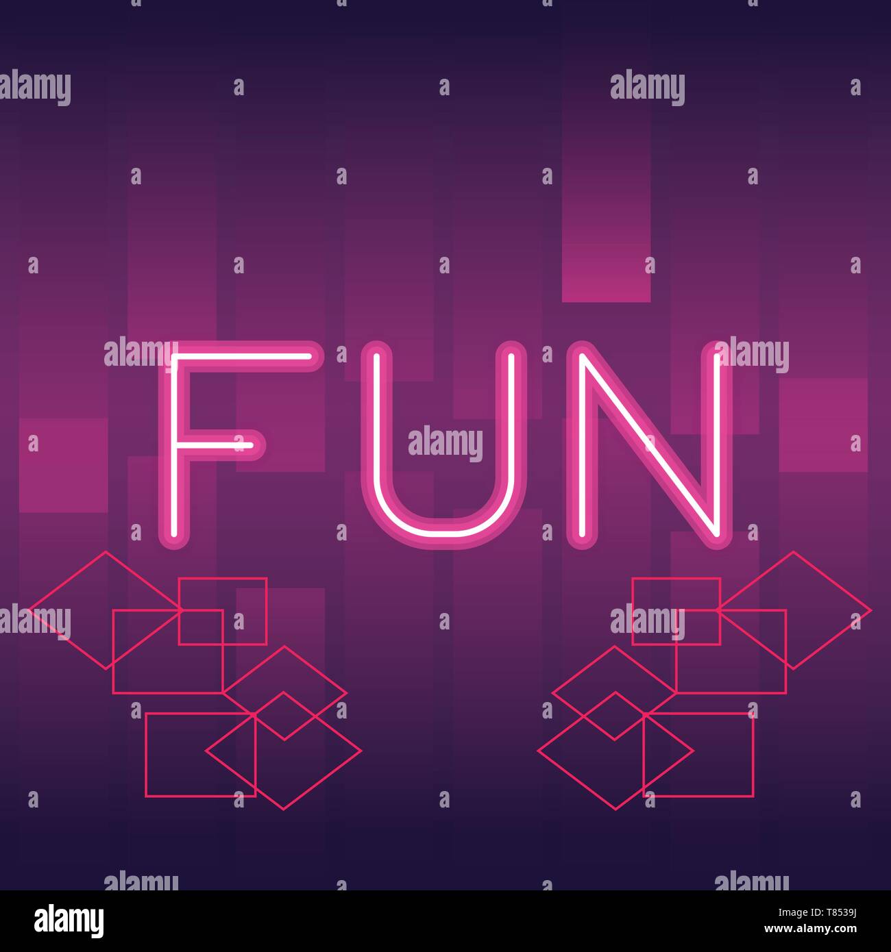 fun neon advertising Stock Vector Image & Art - Alamy