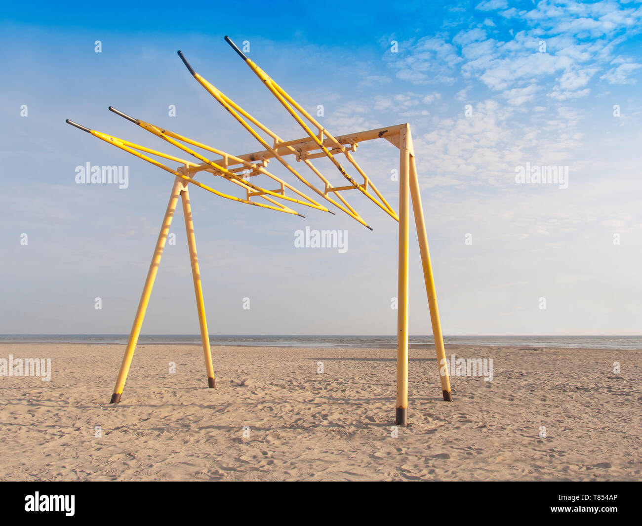 Swing Set on the Beach Stock Photo - Alamy