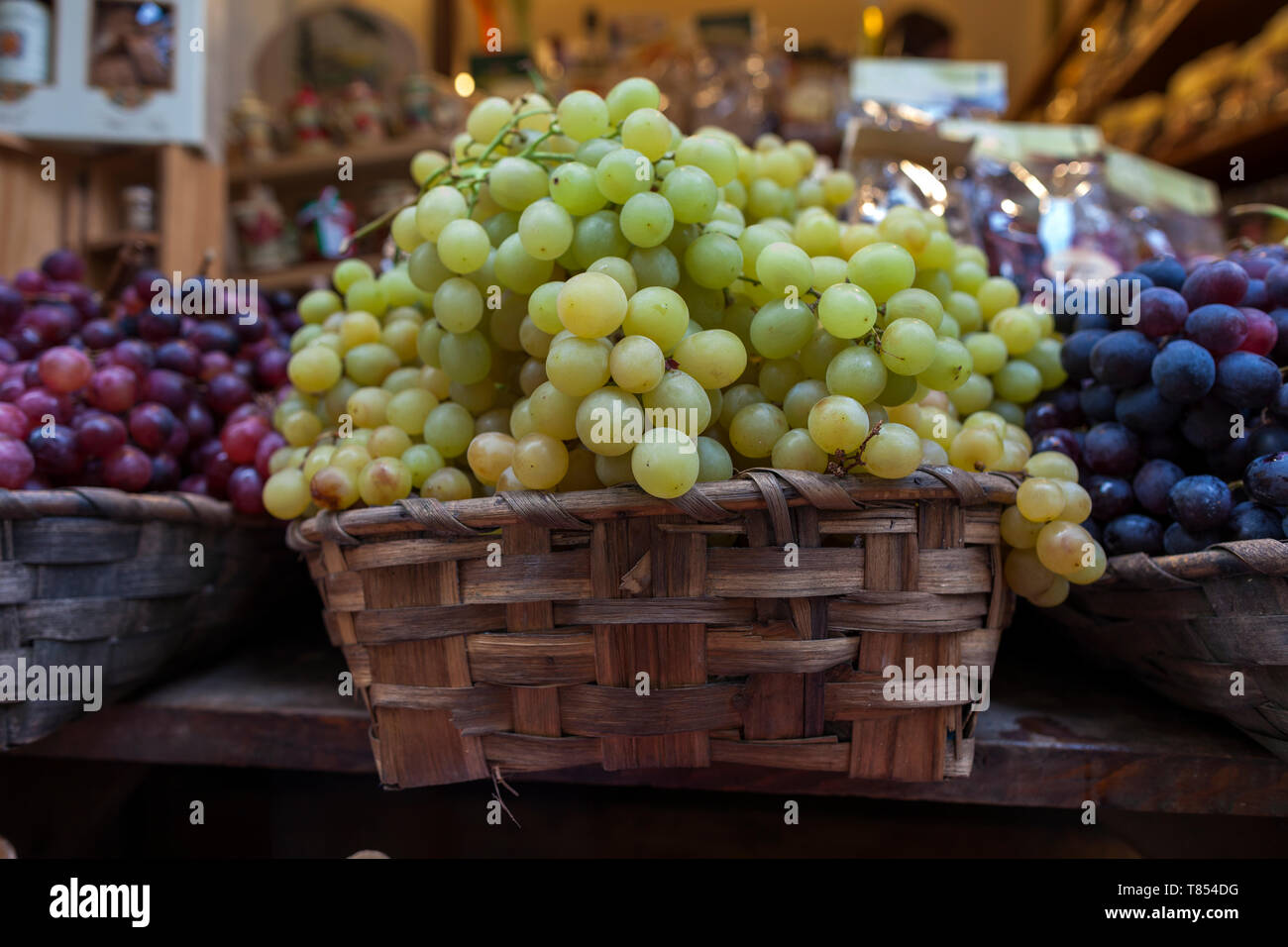 Italian foods. Grape harvest. Siena, Tuscany Stock Photo - Alamy