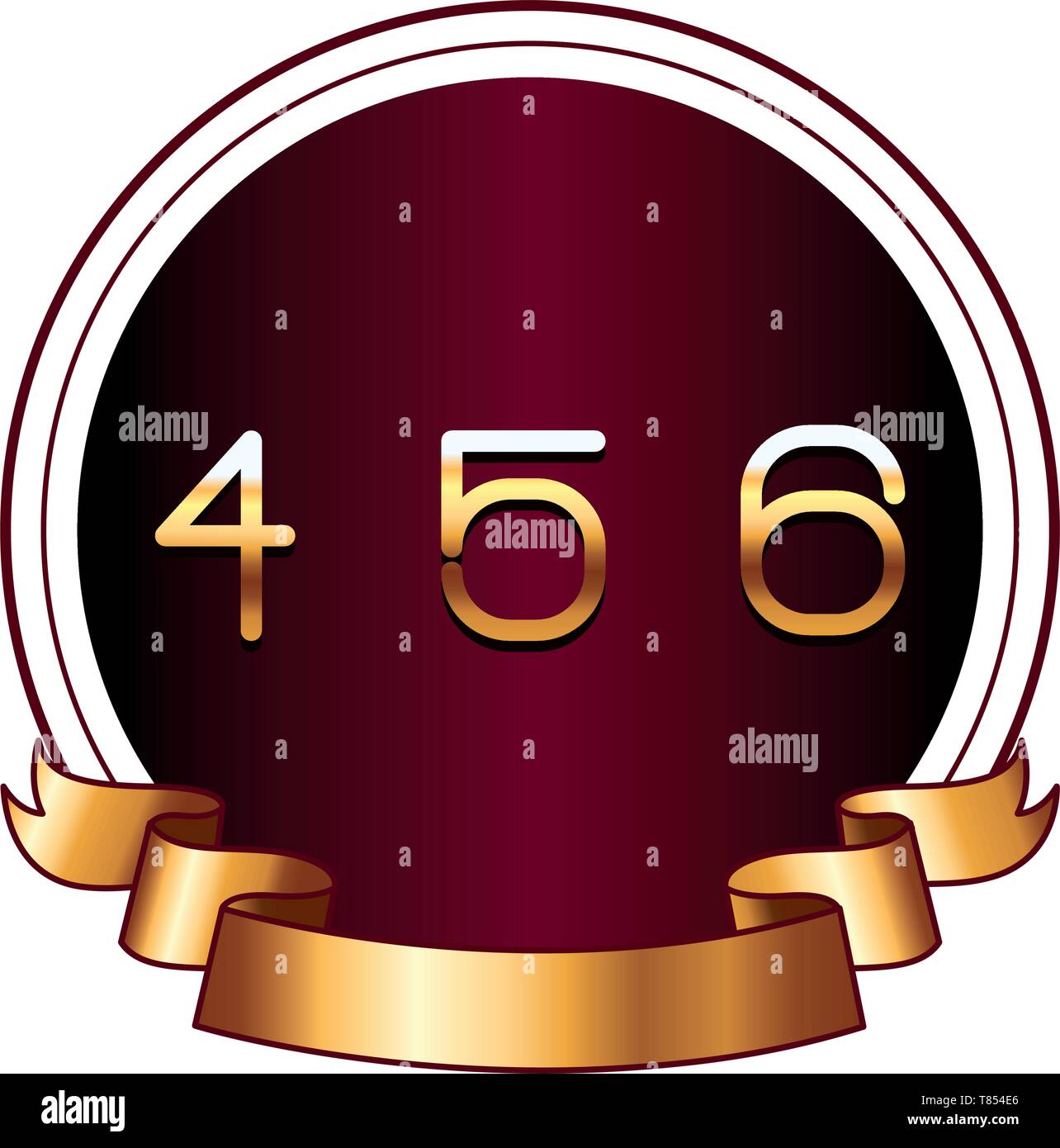 Four five and six numbers on round label Stock Vector Image & Art - Alamy