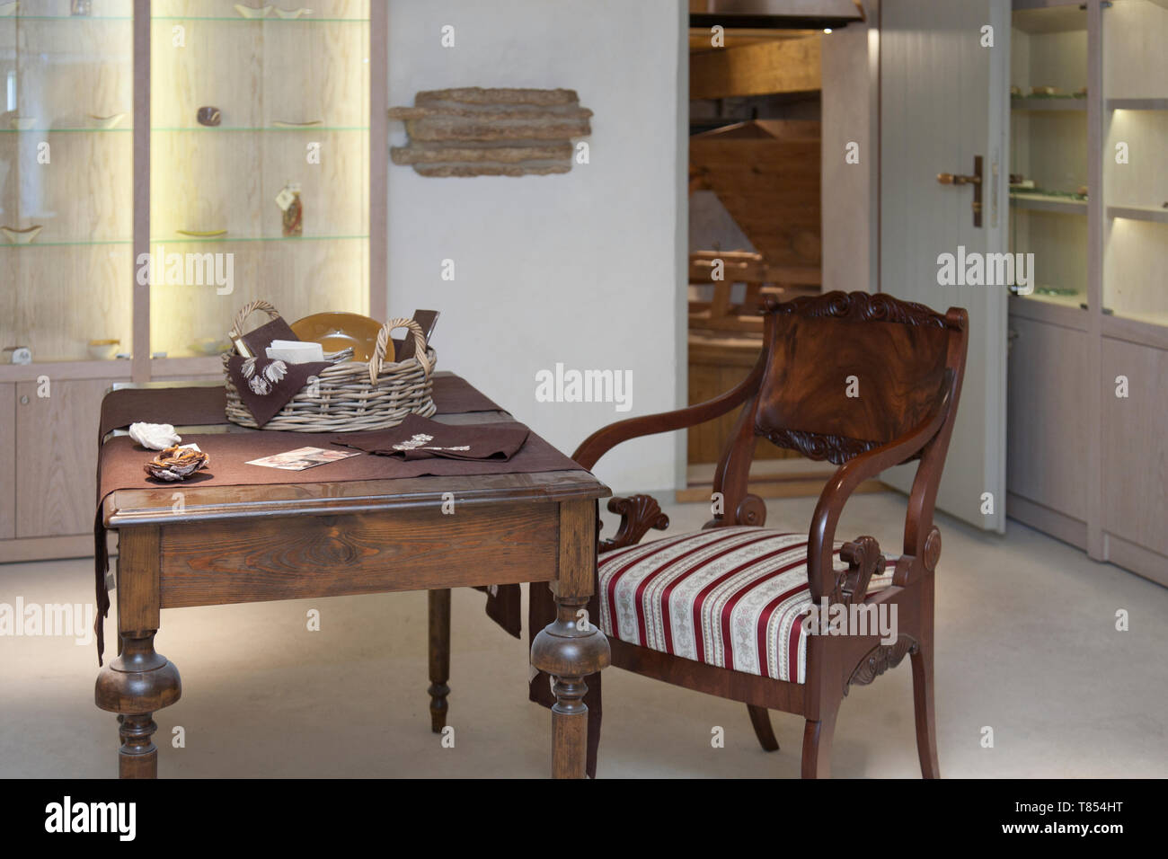 Classic Desk and Display Cases Stock Photo - Alamy