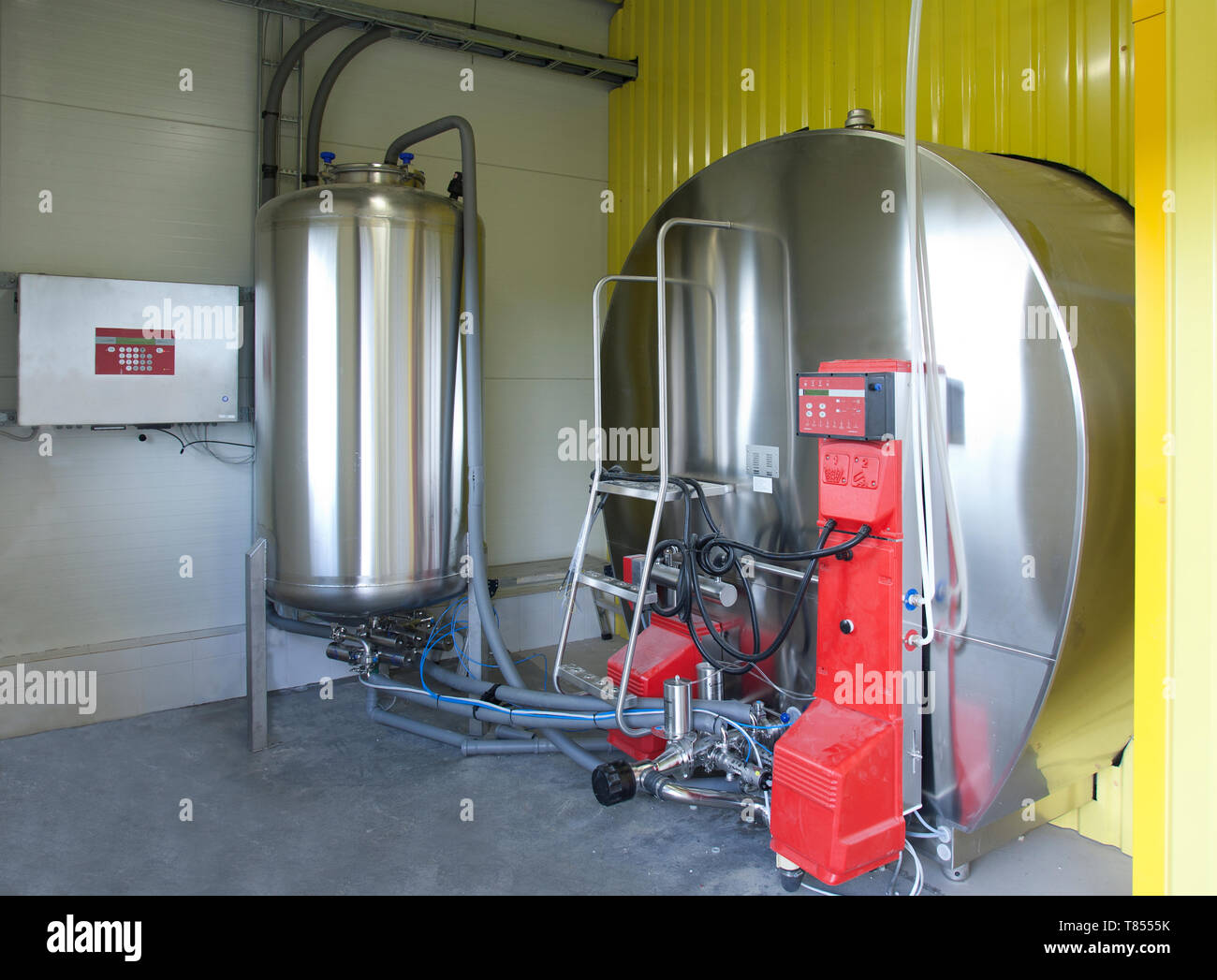 Cooling Tank for Milk Stock Photo - Alamy