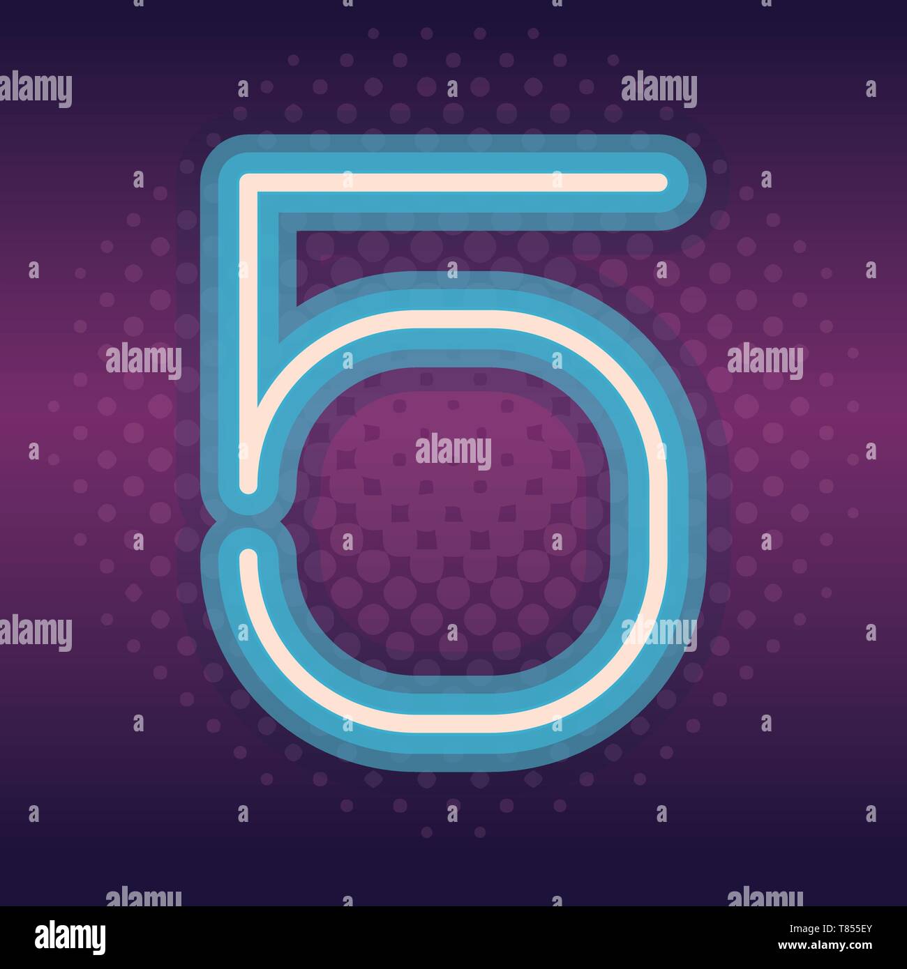 five font number neon Stock Vector Image & Art - Alamy