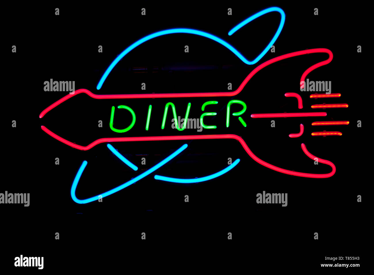 Retro diner rocket hi-res stock photography and images - Alamy
