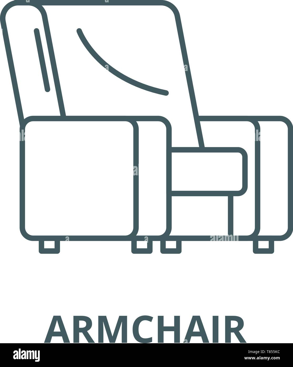 Armchair vector line icon, linear concept, outline sign, symbol Stock ...