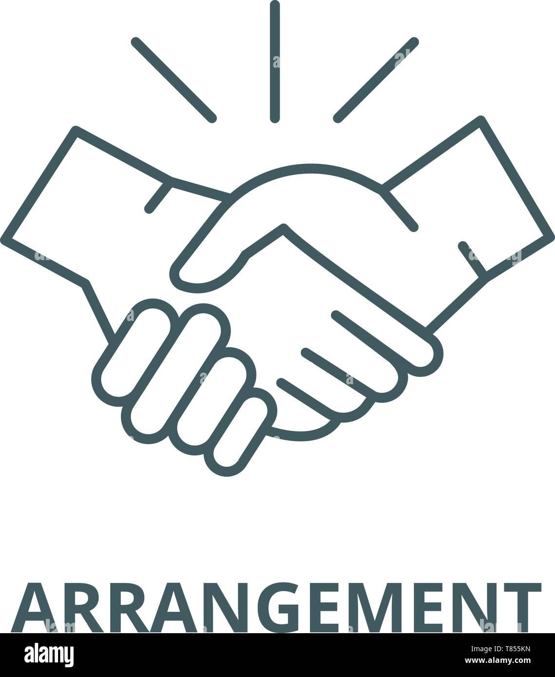 Arrangement vector line icon, linear concept, outline sign, symbol ...