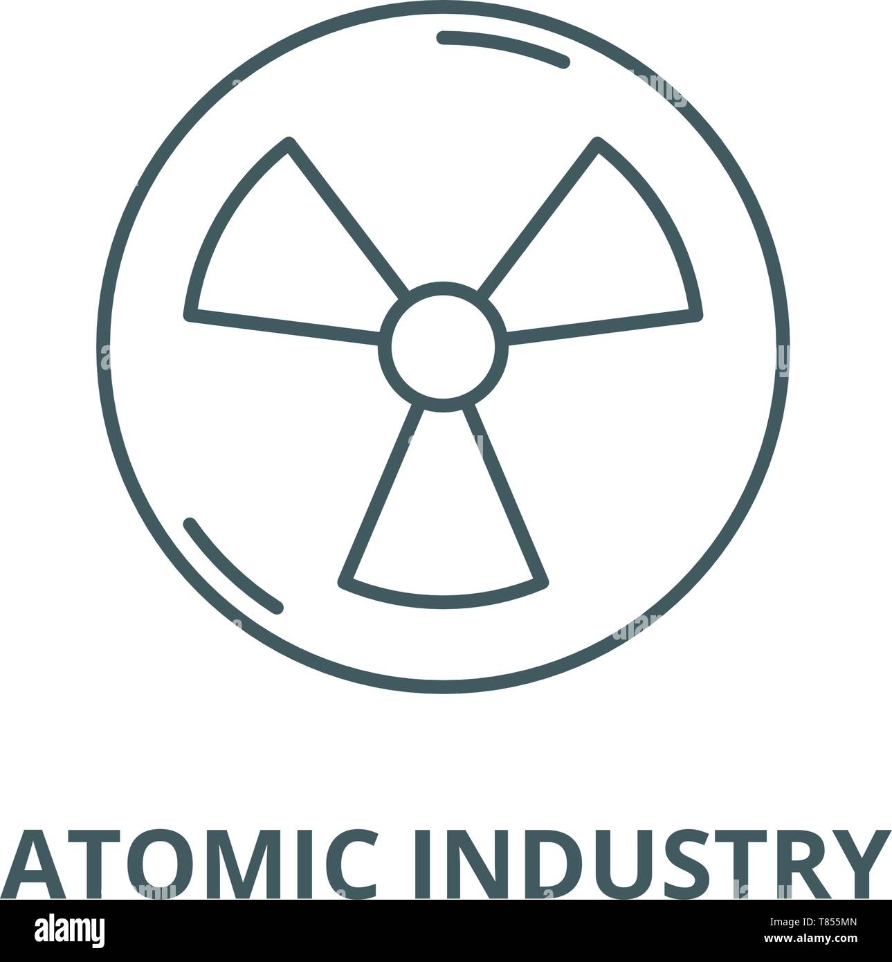 Atomic industry vector line icon, linear concept, outline sign, symbol ...